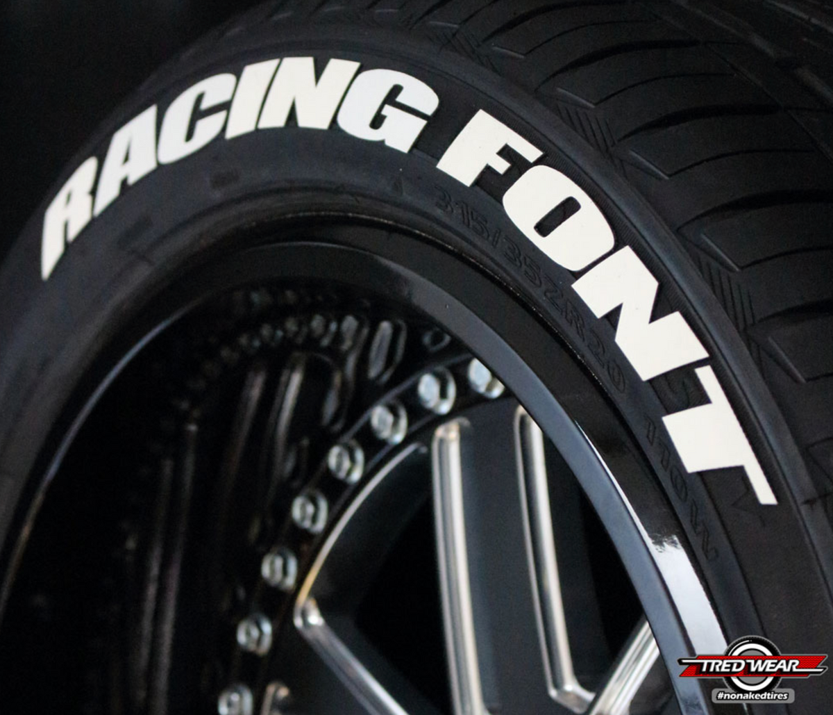 MADE IN USA! WHITE 1 INCH - Tire Letters (custom spelling) Raised Perm ...