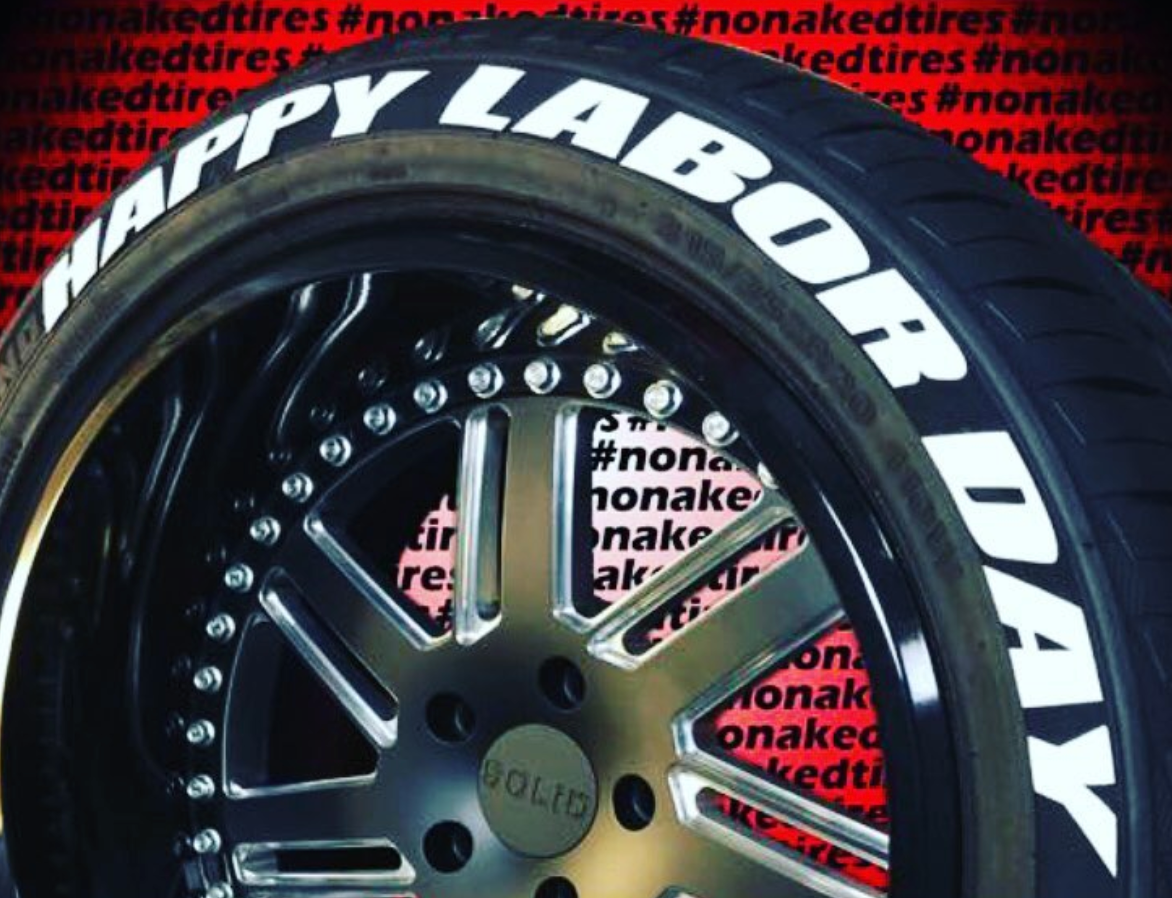 MADE IN USA! WHITE 1 INCH - Tire Letters (custom spelling) Raised Perm ...